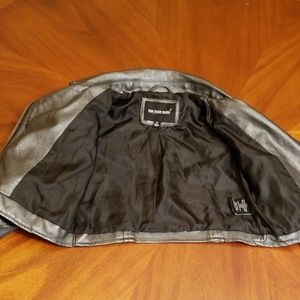 Me Jane | Jackets & Coats | Me Jane Mini Gunmetal Gray Biker Leather ...